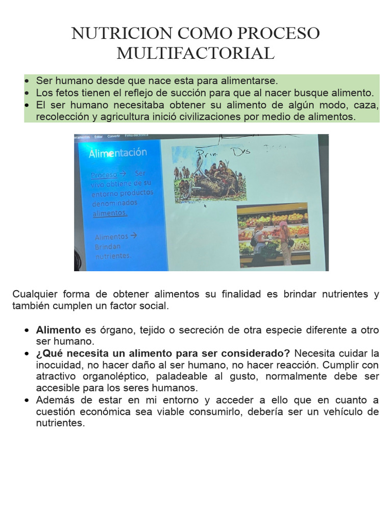 Nutricion Como Proceso Multifactorial | PDF