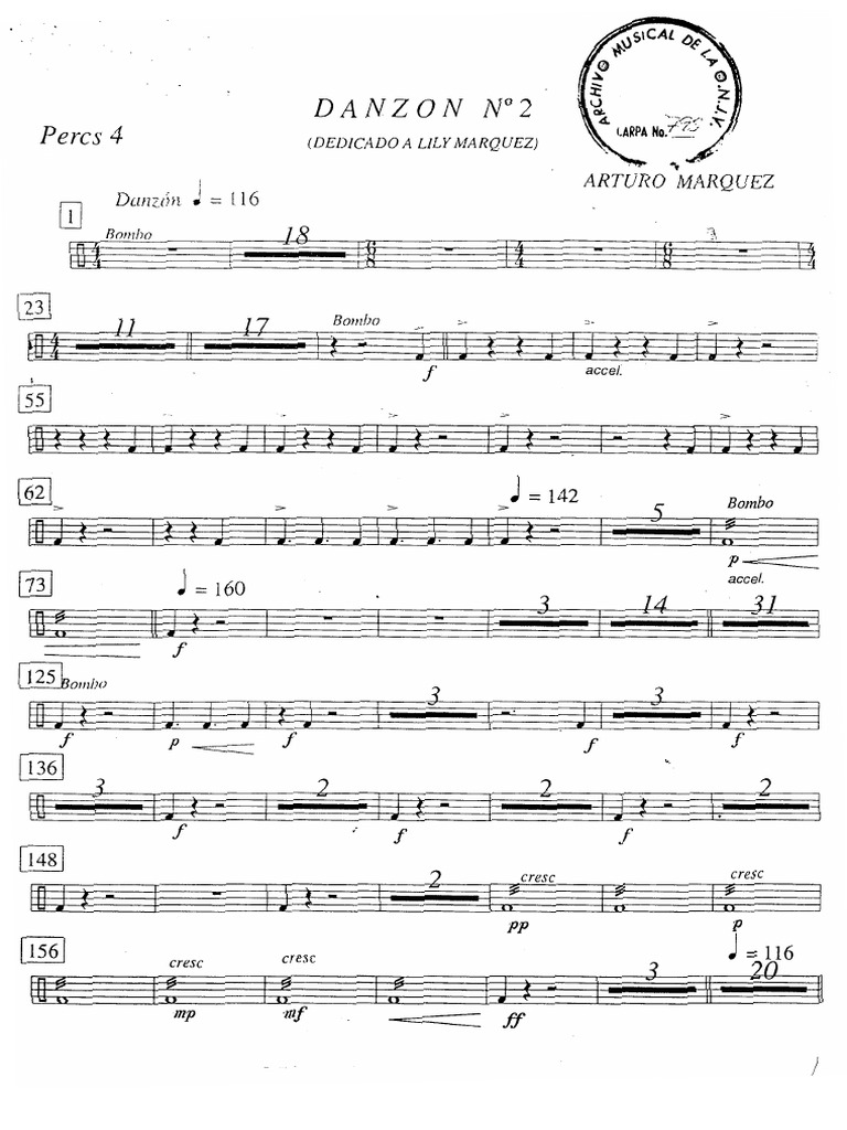Danzon #2 - Perc. IV | PDF