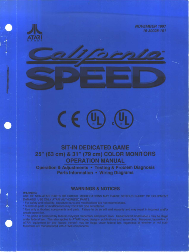 California Speed 1998 Atari | PDF