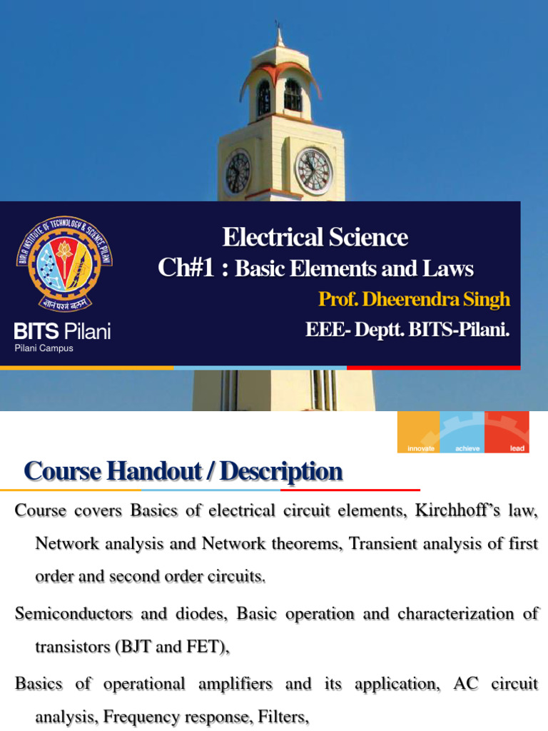 Dhs CHP 1 Notes | PDF | Electrical Network | Network Analysis ...