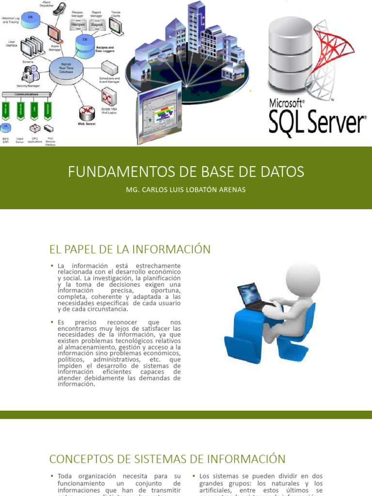 Fundamentos de Base de Datos-Semana1 | PDF | Bases de datos | Lenguaje ...