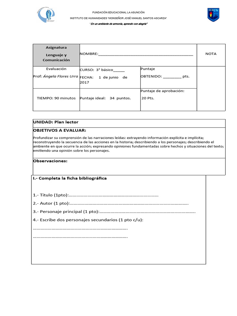 Prueba Seguiremos Siendo Amigos | PDF