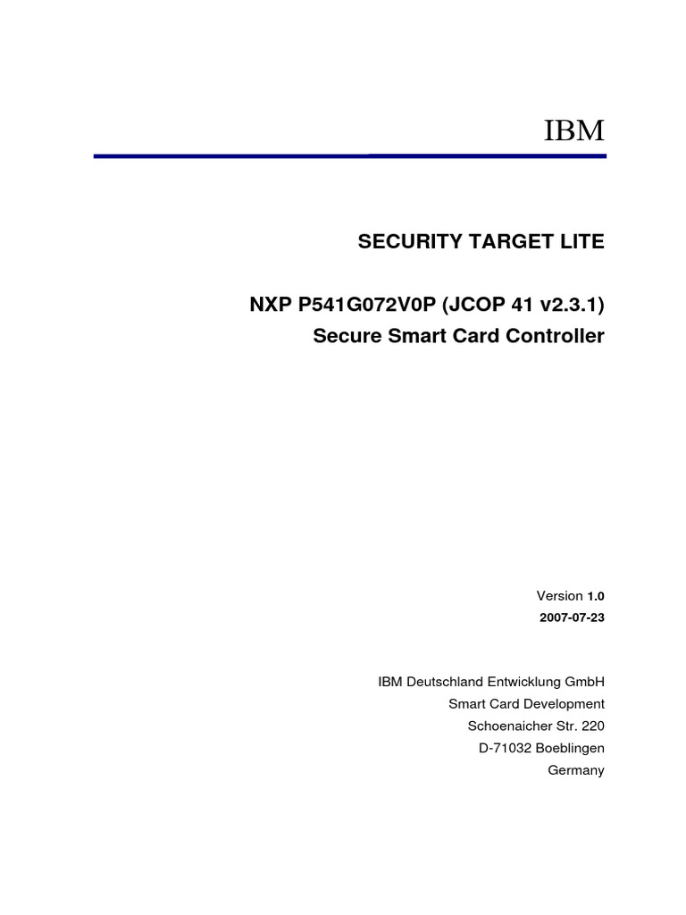 NXP JCOP 41 v2.3.4 | PDF | Java (Programming Language) | Smart Card