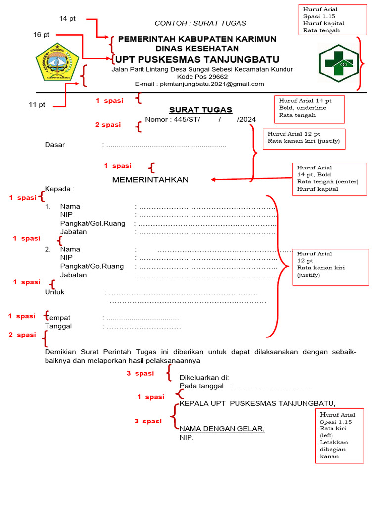 Contoh ST, SPD Dan Nota Dinas 2024-1 | PDF