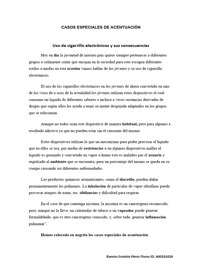 CASOS ESPECIALES DE ACENTUACIÓN | PDF