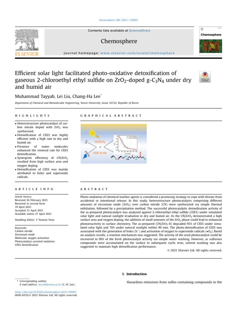 Chemosphere: Contents Lists Available at | PDF | Gas Chromatography | X ...