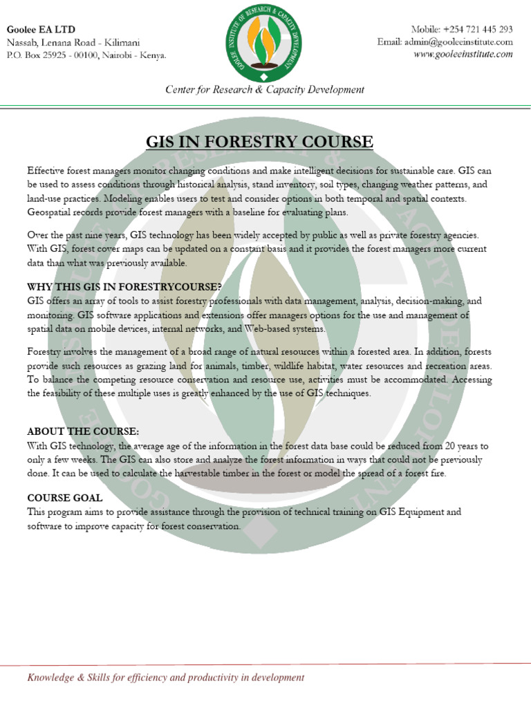Gis In Forestry Pdf Geographic Information System Forestry