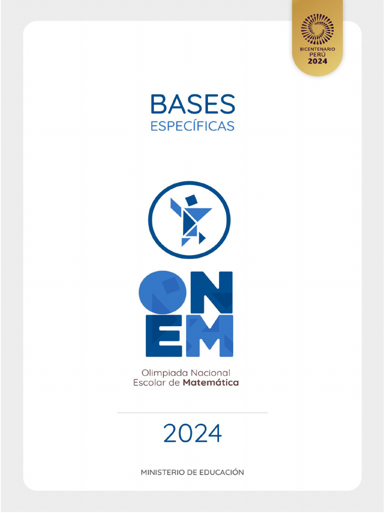 Bases ONEM 2024: Cronograma y Etapas | PDF | Evaluación | Documento de ...
