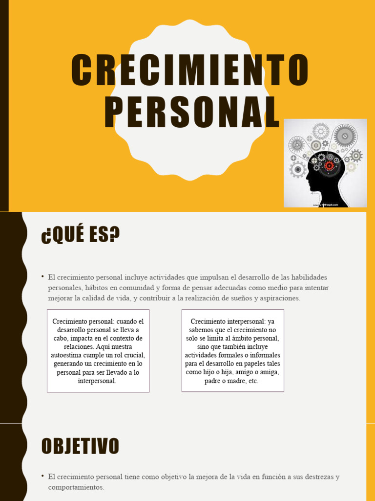 Crecimiento Personal Pdf Desarrollo Personal Cognición