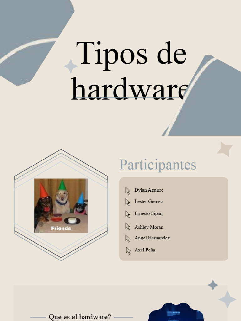 Tipos de Hardware | PDF | Hardware de la computadora | Periférico