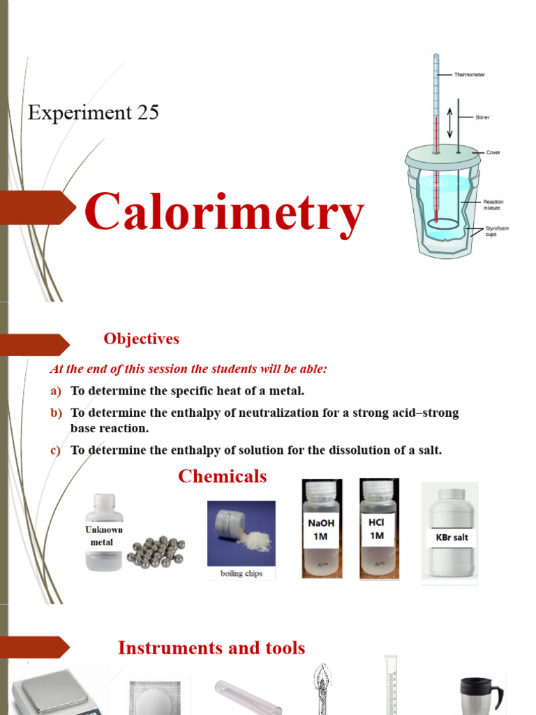 Calorimetry Experiment 25 Overview | PDF | Heat | Solvation