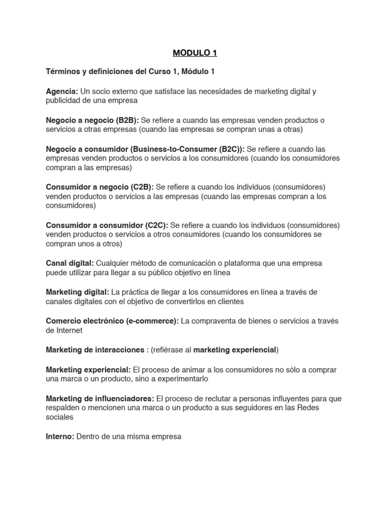 Curso 1 | PDF | Comercio electrónico | Publicidad digital