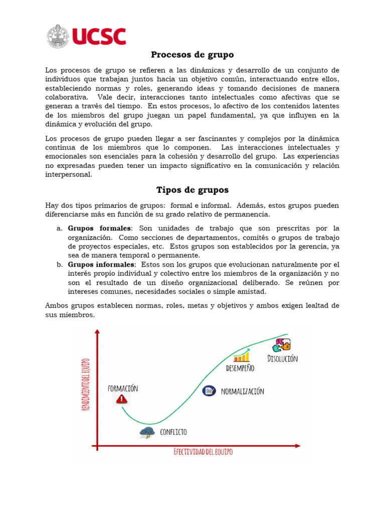 Dinámicas y etapas de procesos grupales | PDF | Cognición | Psicología ...