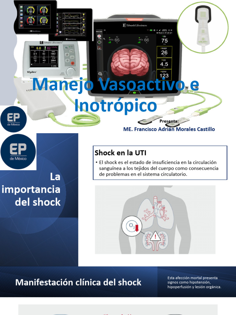 Vasoactivos | PDF | Choque (circulatorio) | Reanimación cardiopulmonar