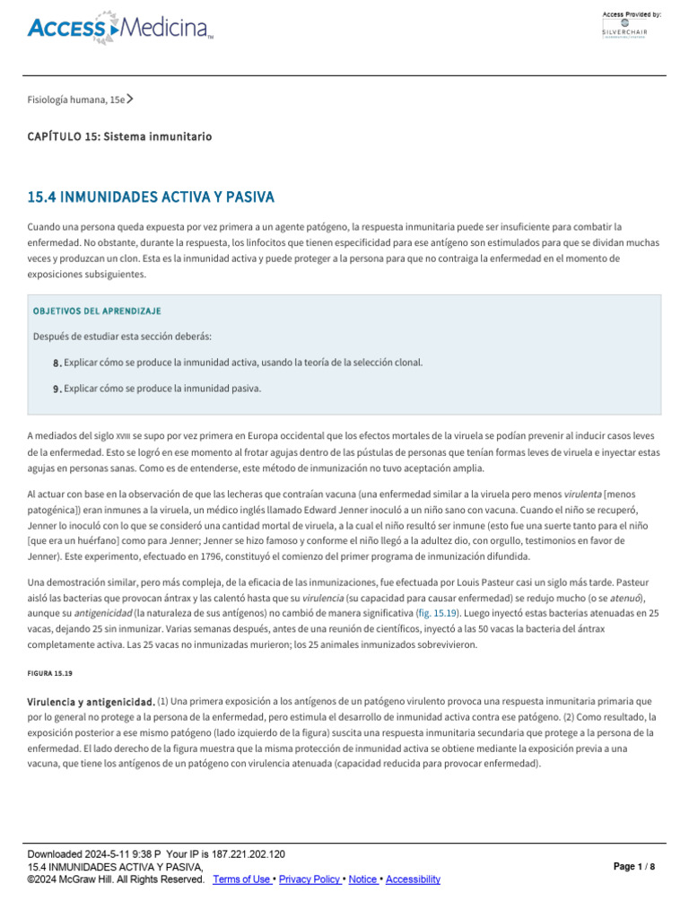 Inmunidad Activa y Pasiva: Teoría Clonal | PDF | Sistema inmune ...