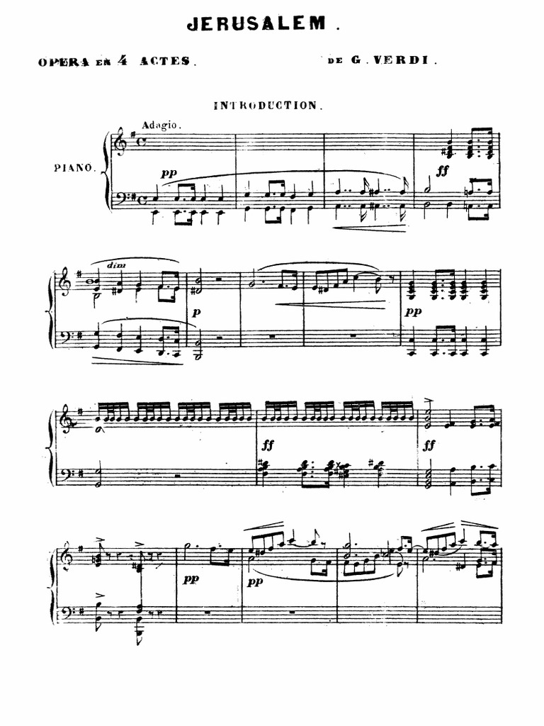 Jerusalem Preludio (PIANO) | PDF
