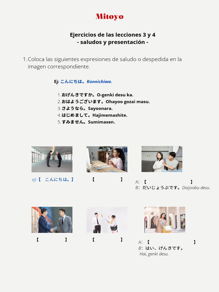 Ejercicio de La Lección 3 y 4 | PDF