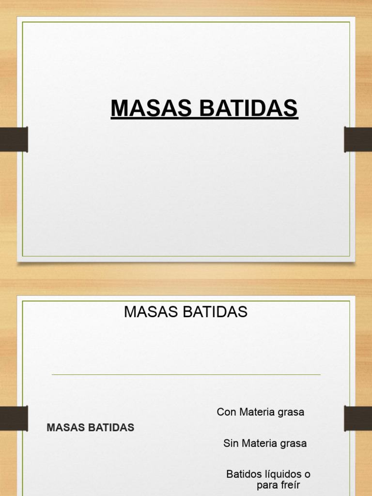 Pasteleria - Masas Batidas | PDF | Cocinando | Margarina