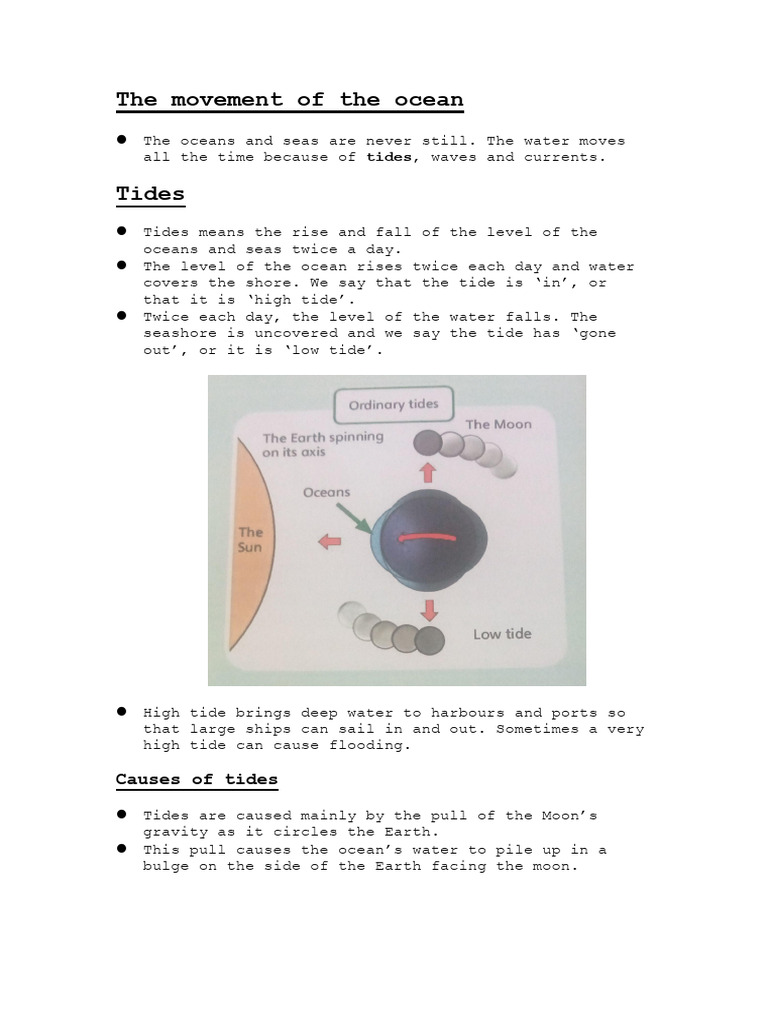The Movement of The Ocean Notes | PDF | Science & Mathematics