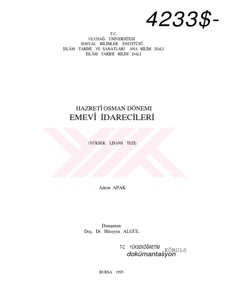 Hazretî Osman Dönemi̇ Emevî İdareci̇leri̇ 138 | PDF