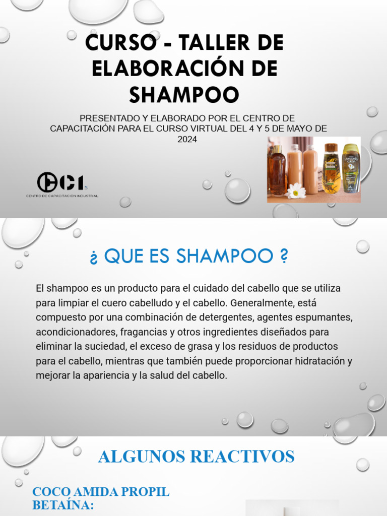Presentacion Shampoo | PDF | Champú | Tensioactivo
