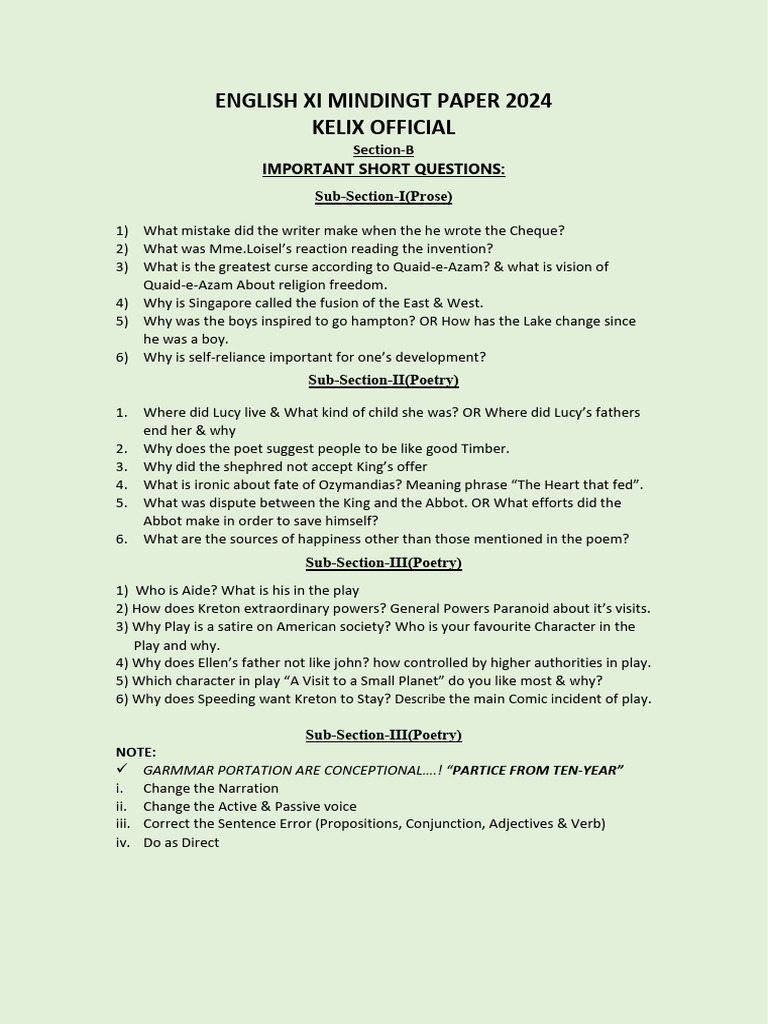 English Xi Midnight Target Paper Kelix Official | PDF | Games & Activities | Social Science