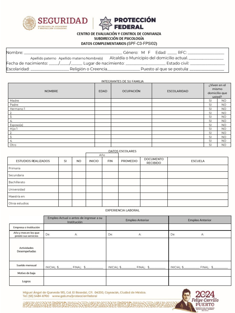 Datos Complementarios (SPF c3 Fpsi02) | PDF