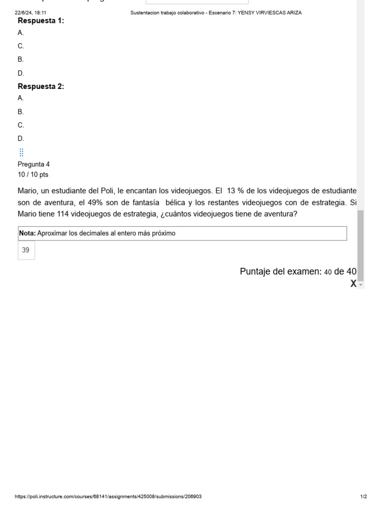 Sustentacion Trabajo Colaborativo - Escenario 7 | PDF