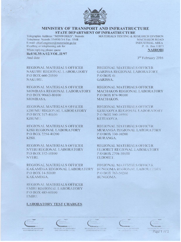 Current MTRD Test Charges | PDF