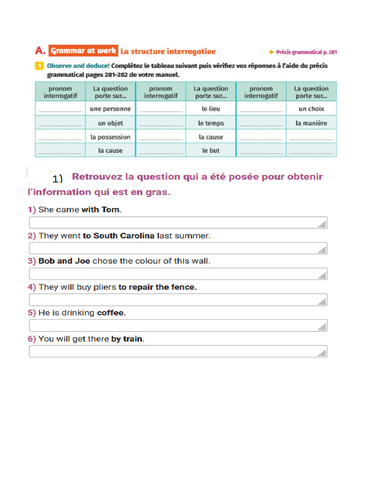 Questions Exercises | PDF