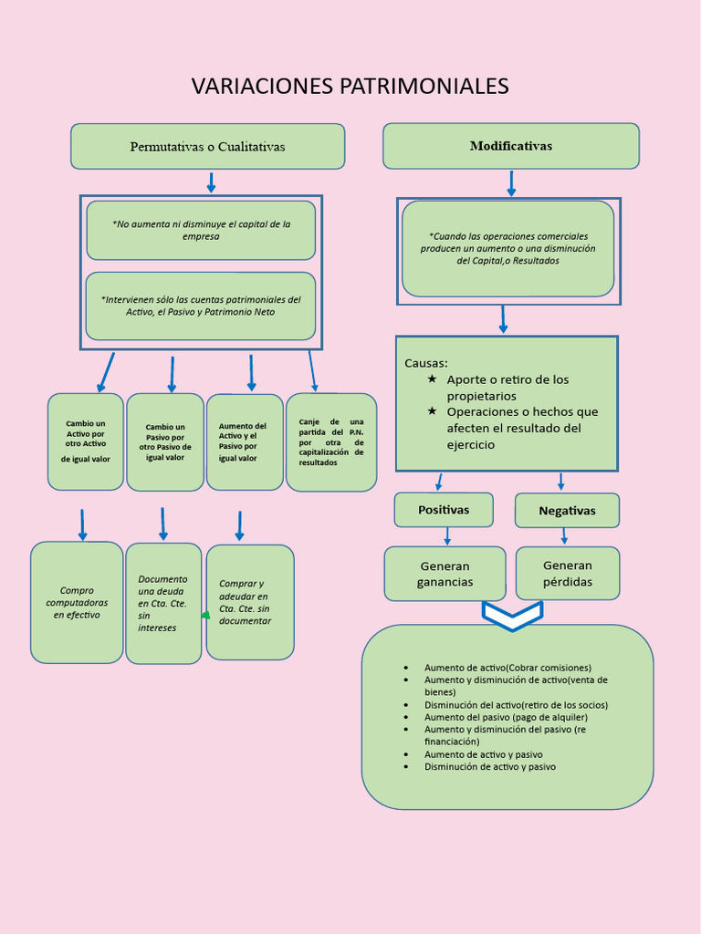 Cuadro Sinoptico de Variaciones Patrimoniales | PDF | Valor neto ...