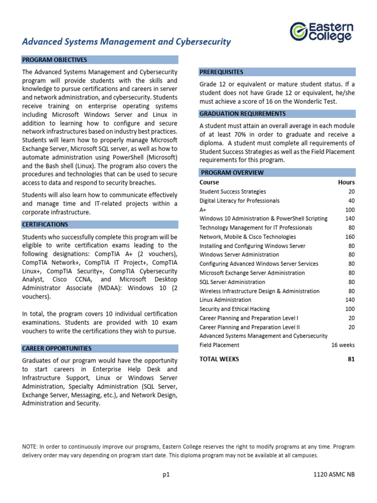 Advanced Systems Management and Cybersecurity NB | PDF | Computer ...