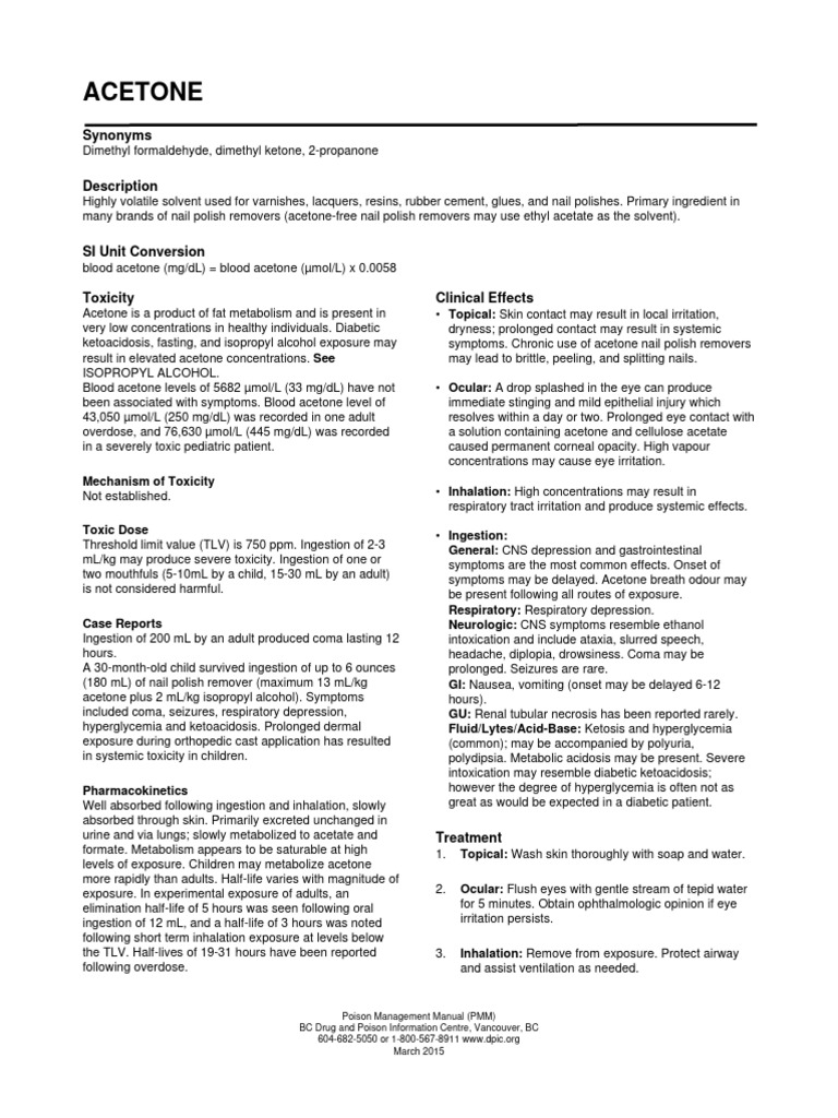 Acetone | PDF