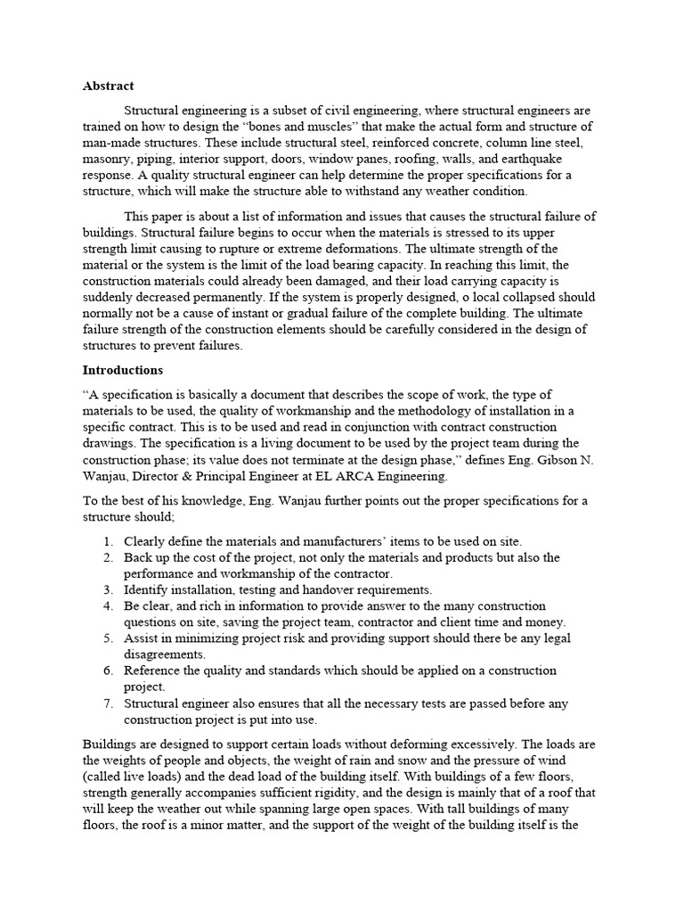 Assignment Lack of Structure | PDF | Civil Engineering | Structural ...