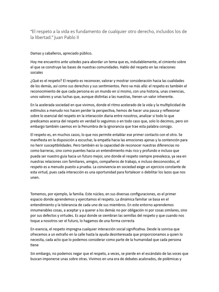 Respeto | Descargar gratis PDF | Sociedad