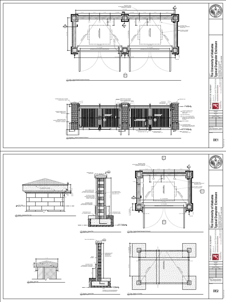 Dumpster Enclosure Single | PDF | Civil Engineering | Building Engineering