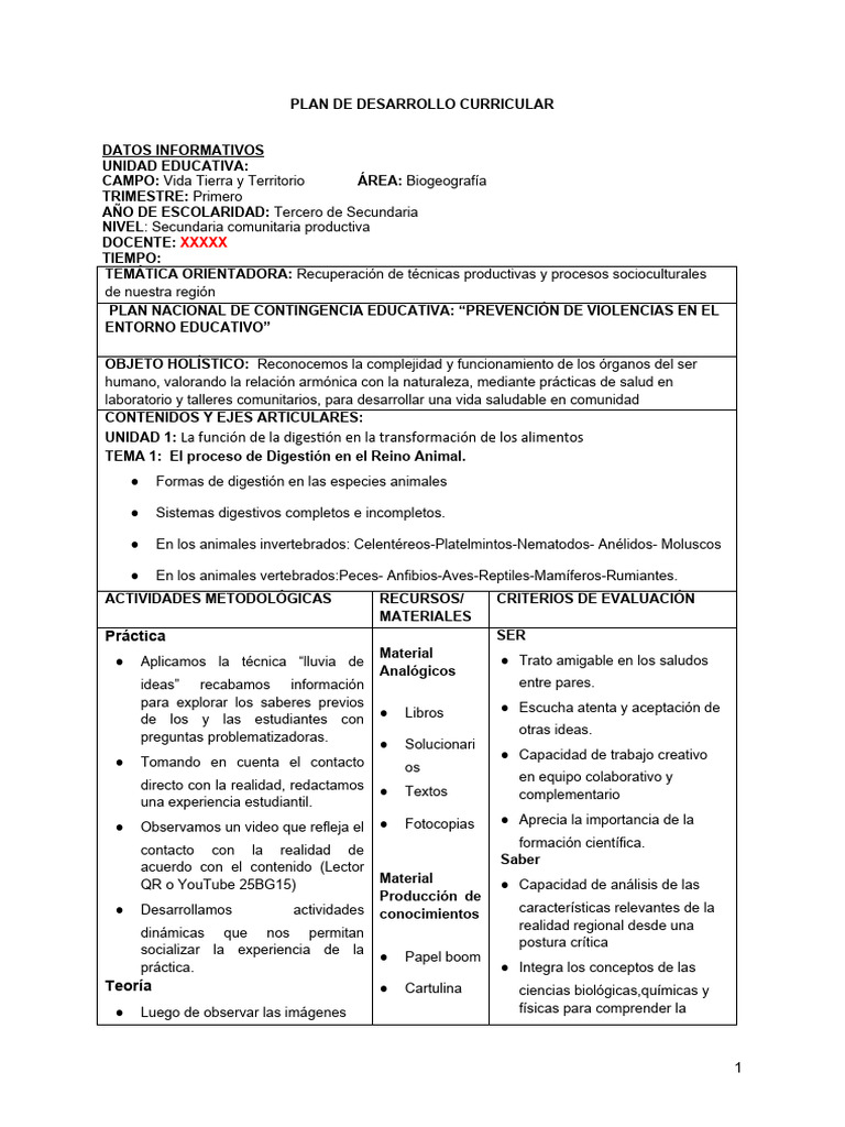 PDC 3ro de Sec | PDF | Experiencia | Aprendizaje