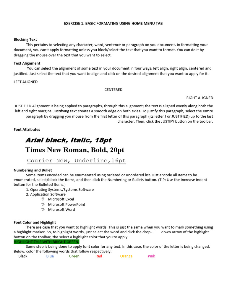 Document Formatting Techniques Guide | PDF | Word Processor | Paragraph