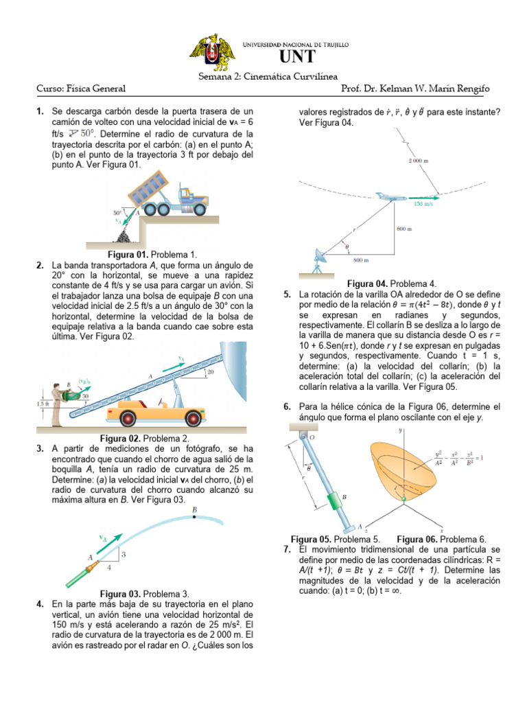 S02 Practica Cinematica Curvilinea | PDF | Velocidad | Cinemática
