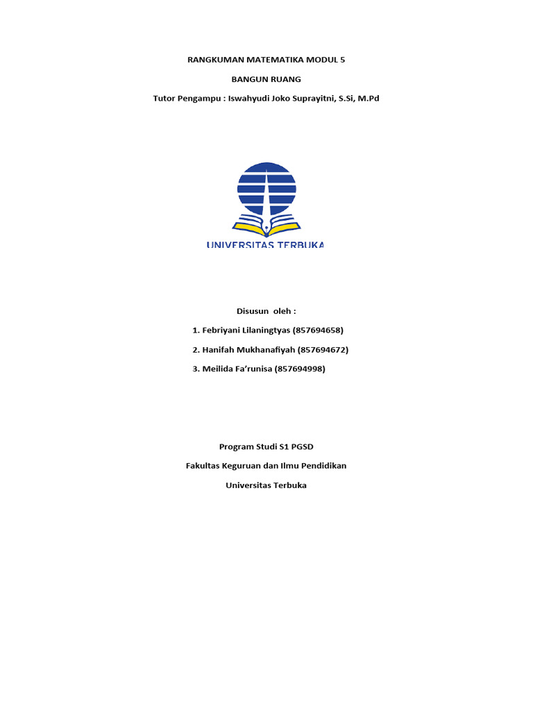 Modul 5 MTK (KB 1) - 1 | PDF