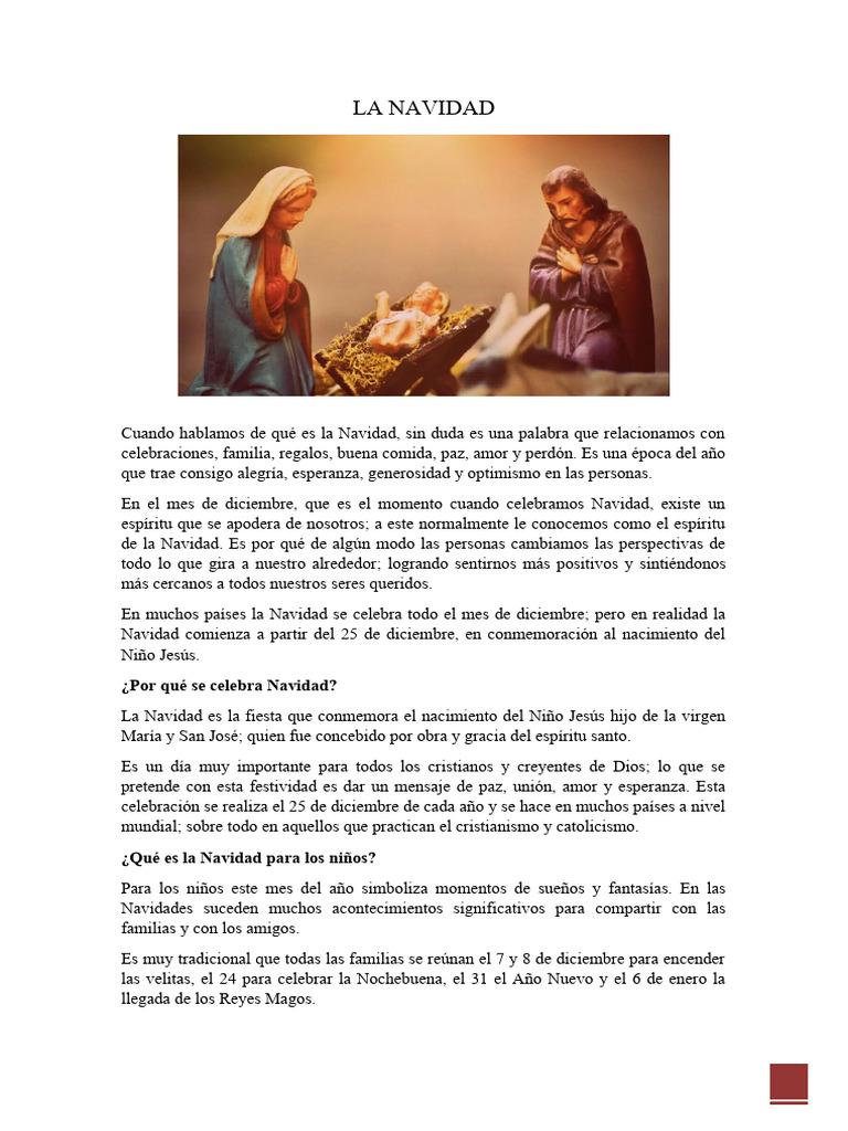 LA NAVIDAD | PDF | Navidad | Nochebuena