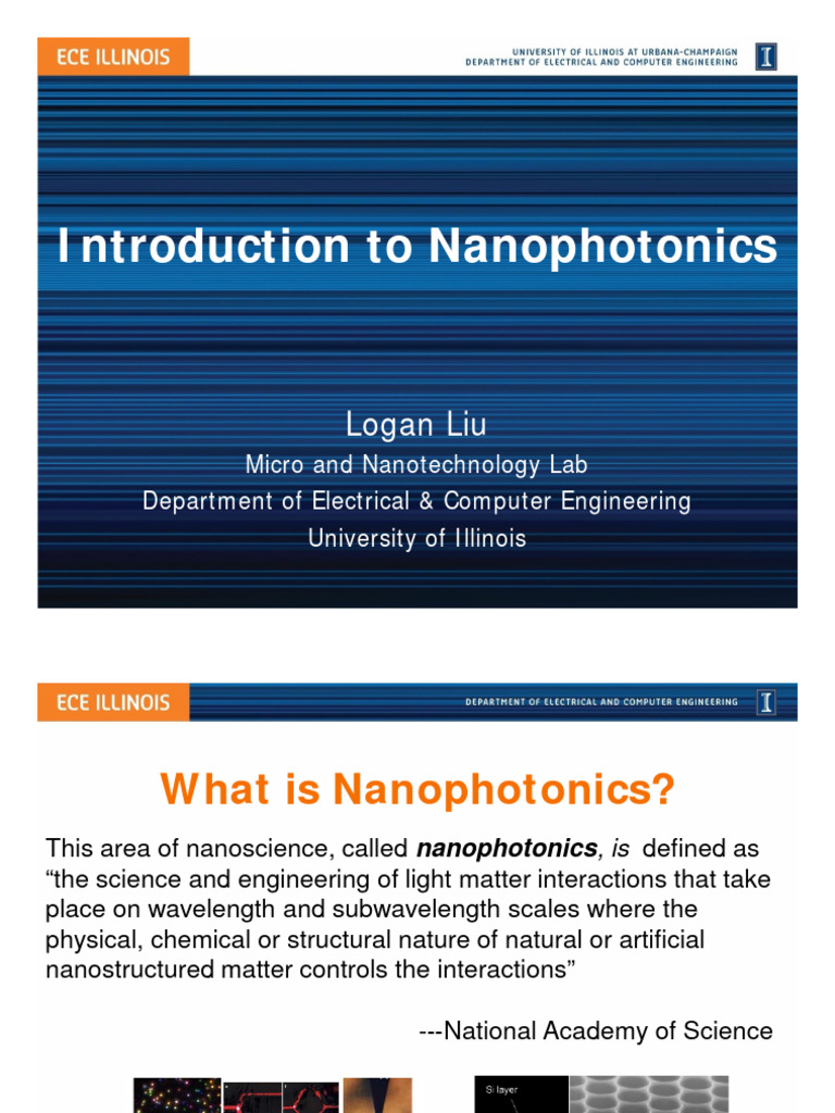 Overview of Nanophotonics Concepts | PDF | Applied And ...