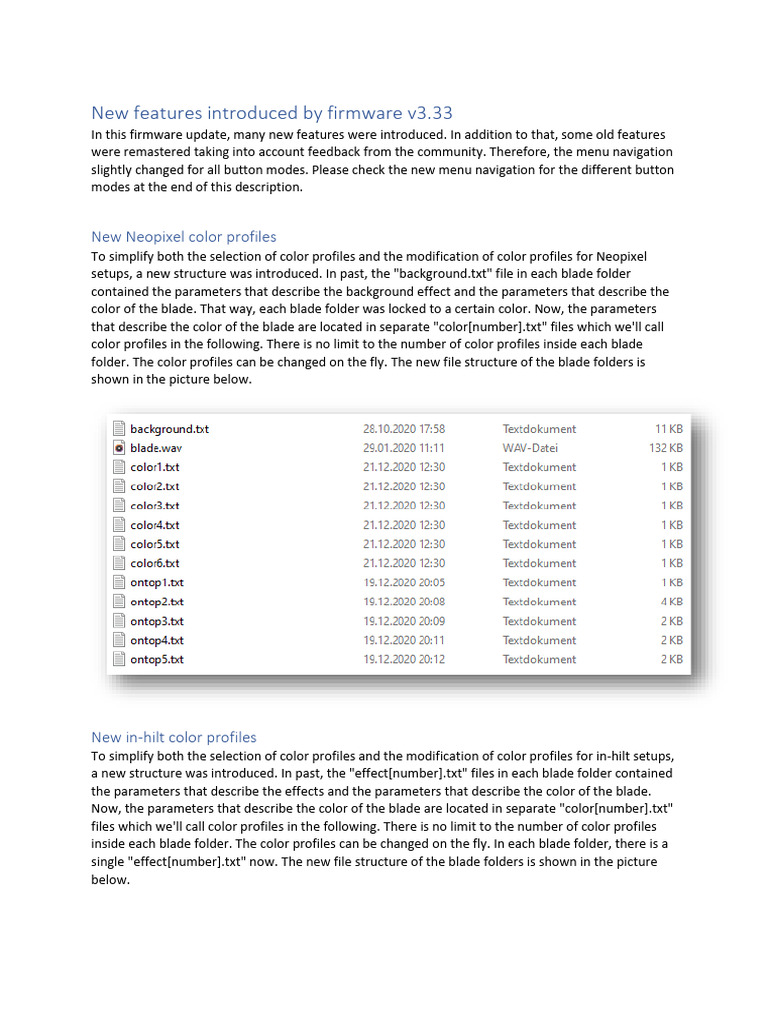 New Features Introduced by Firmware v3.33 | PDF | Text File | Software