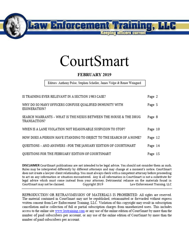 2019 2 CS Final | PDF | Probable Cause | Search Warrant