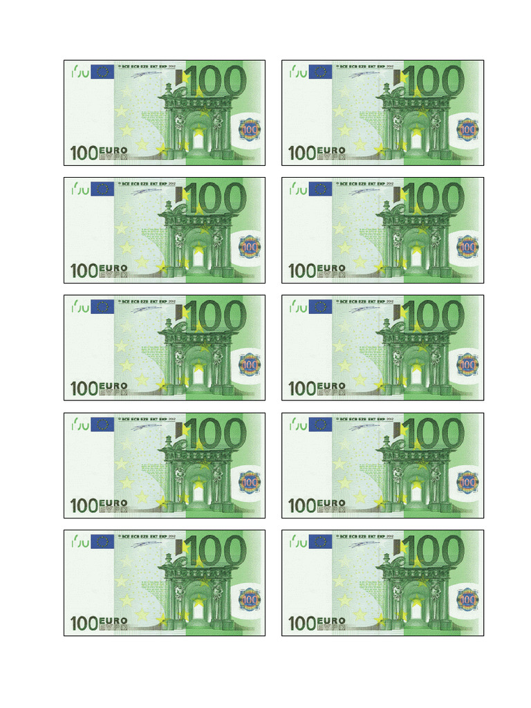 Billets 100 200 Et 500 Euros Pour La Classe | PDF