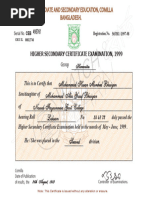 HSC Certificate PDF | PDF