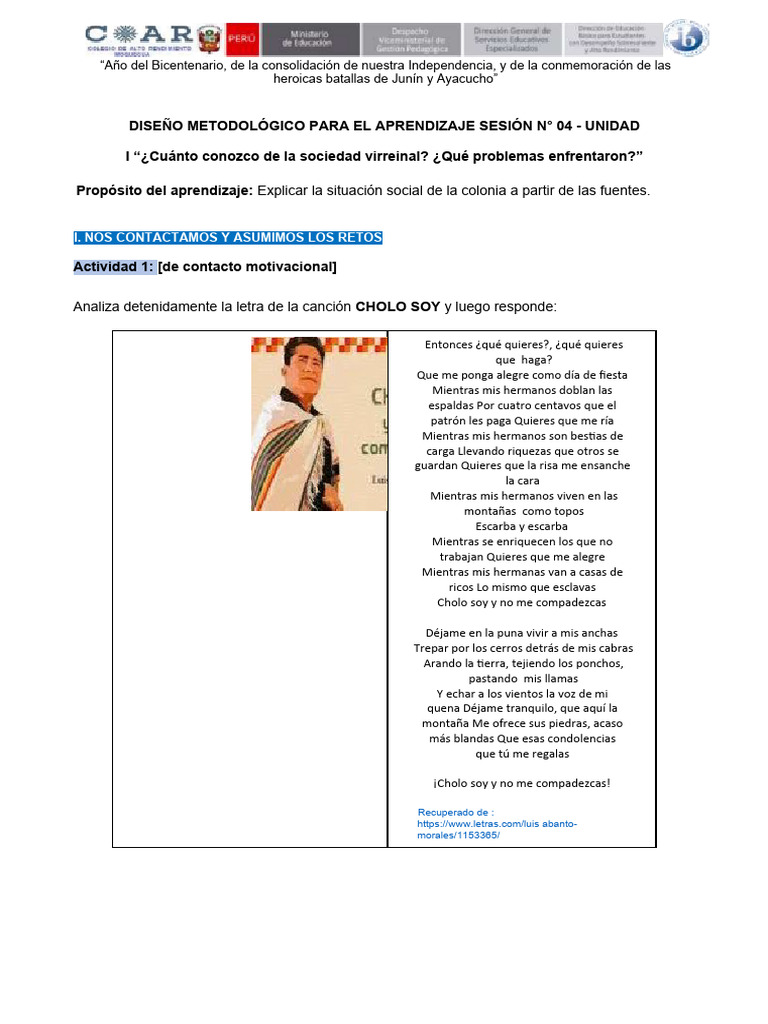 DMpA #4 - 3RO - CCSS - 1ra UNIDAD | PDF | Infografia | Perú