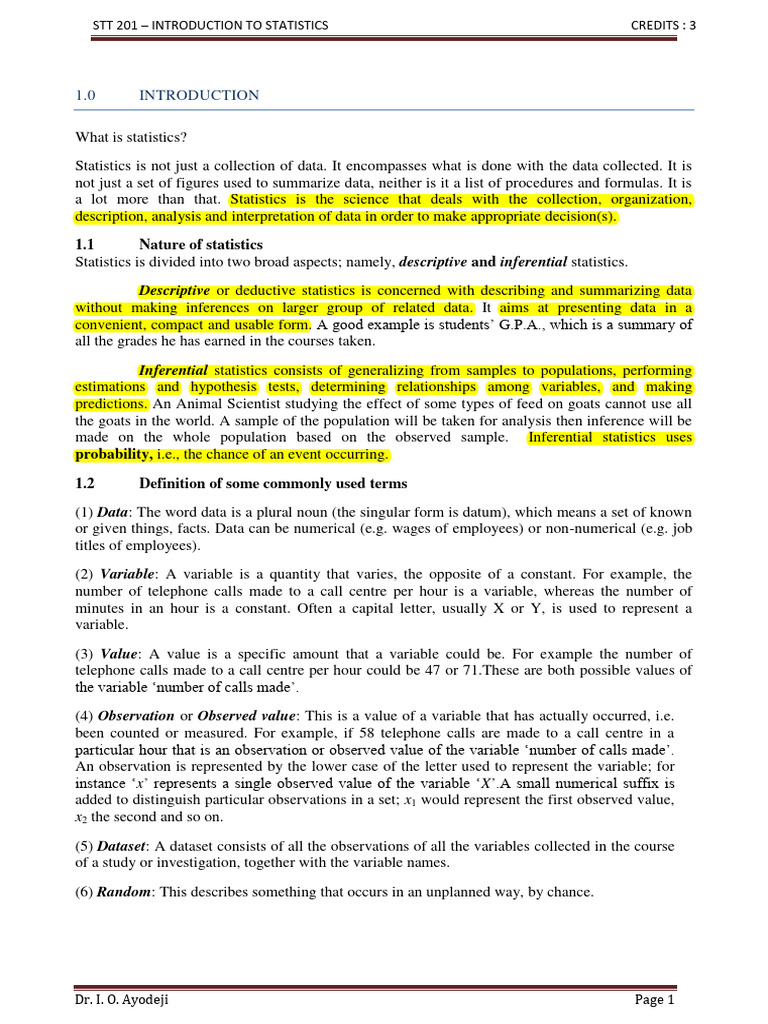 STT 201-20212022 | PDF | Level Of Measurement | Statistics