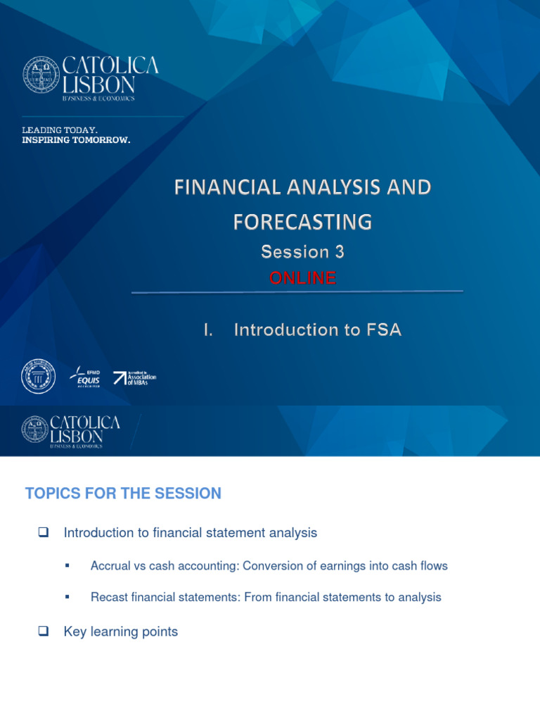 S3 O - Introduction To FSA | PDF | Expense | Balance Sheet