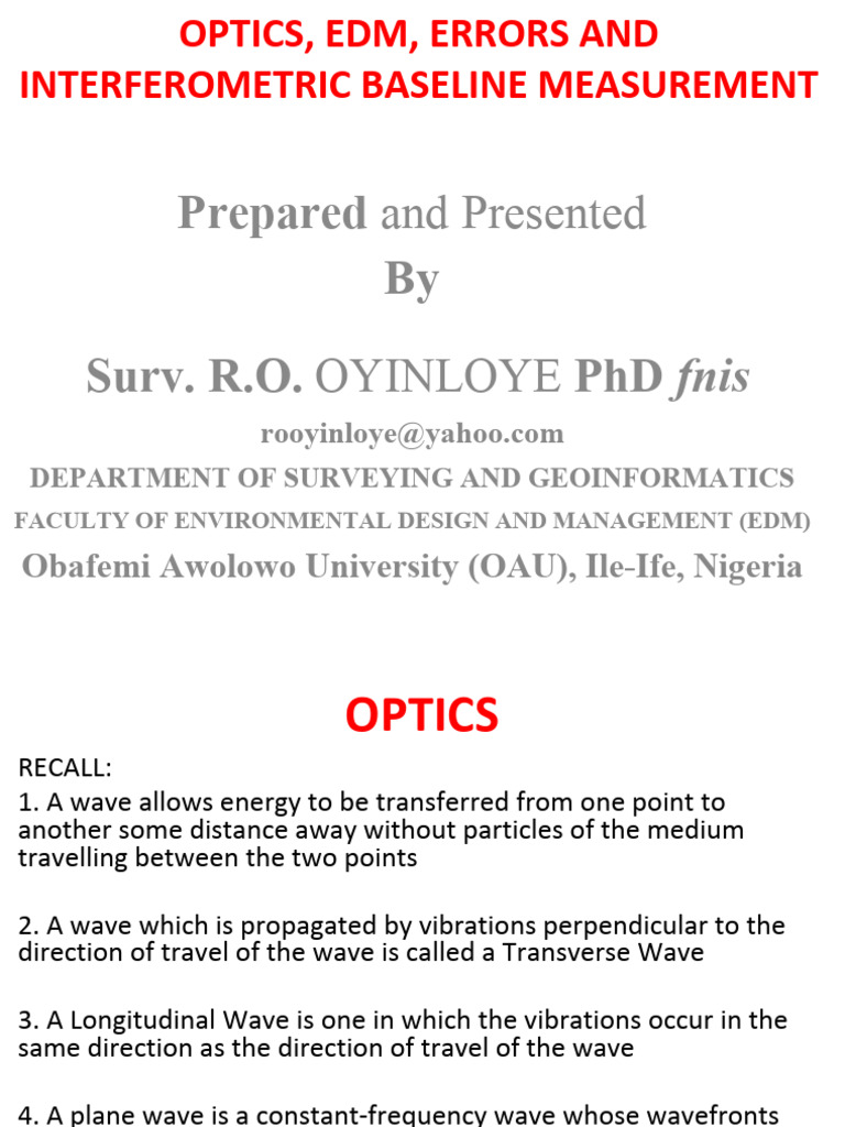 Electronic Surveying | PDF | Scattering | Waves